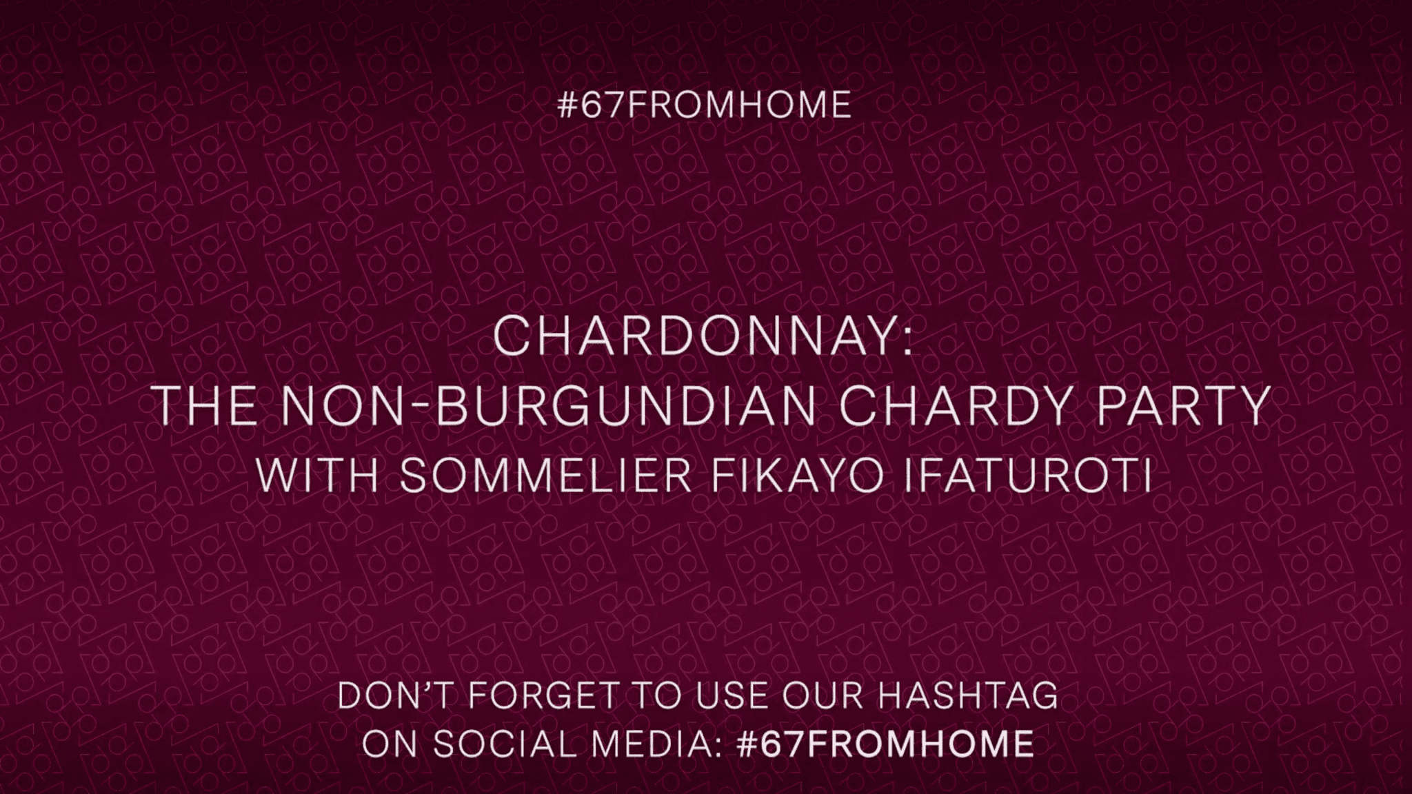 Chardonnay The Non Burgundian Chardy Party with sommelier Fikayo ...