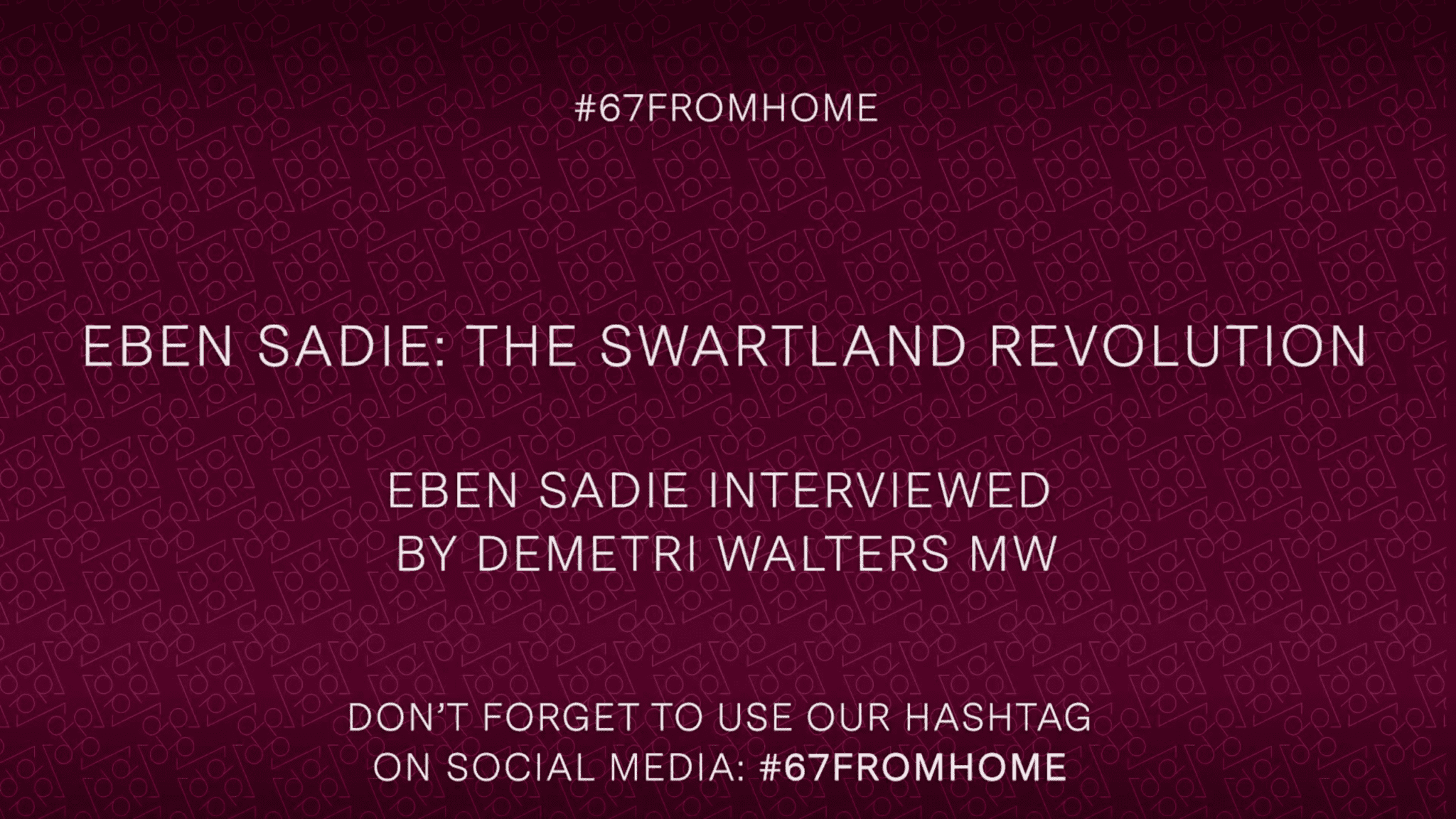 Eben Sadie: The Swartland Revolution Eben Sadie interviewed by Demetri ...